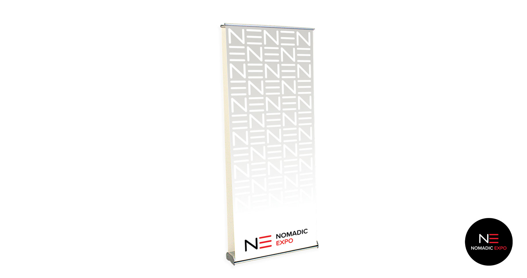 India retractable banner | Rollup banner holder | Nomadic Expo