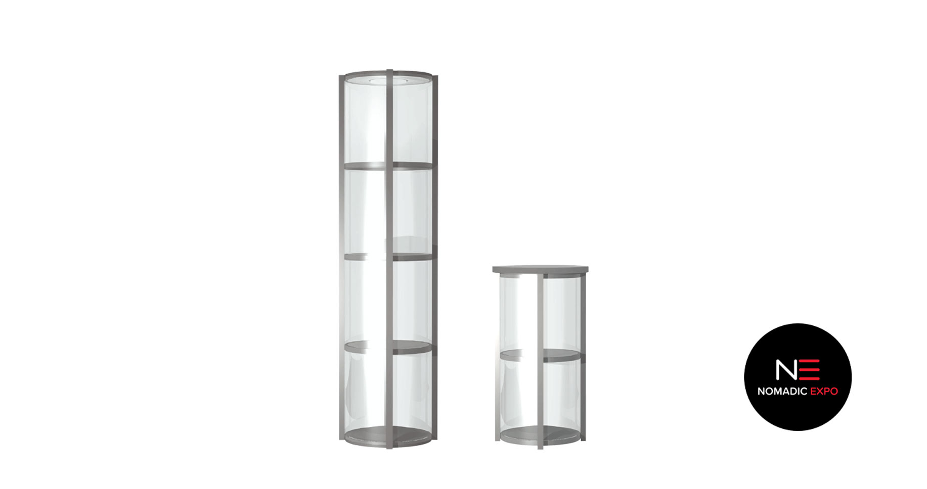 Helix display case | Aluminium Structure | Nomadic Expo