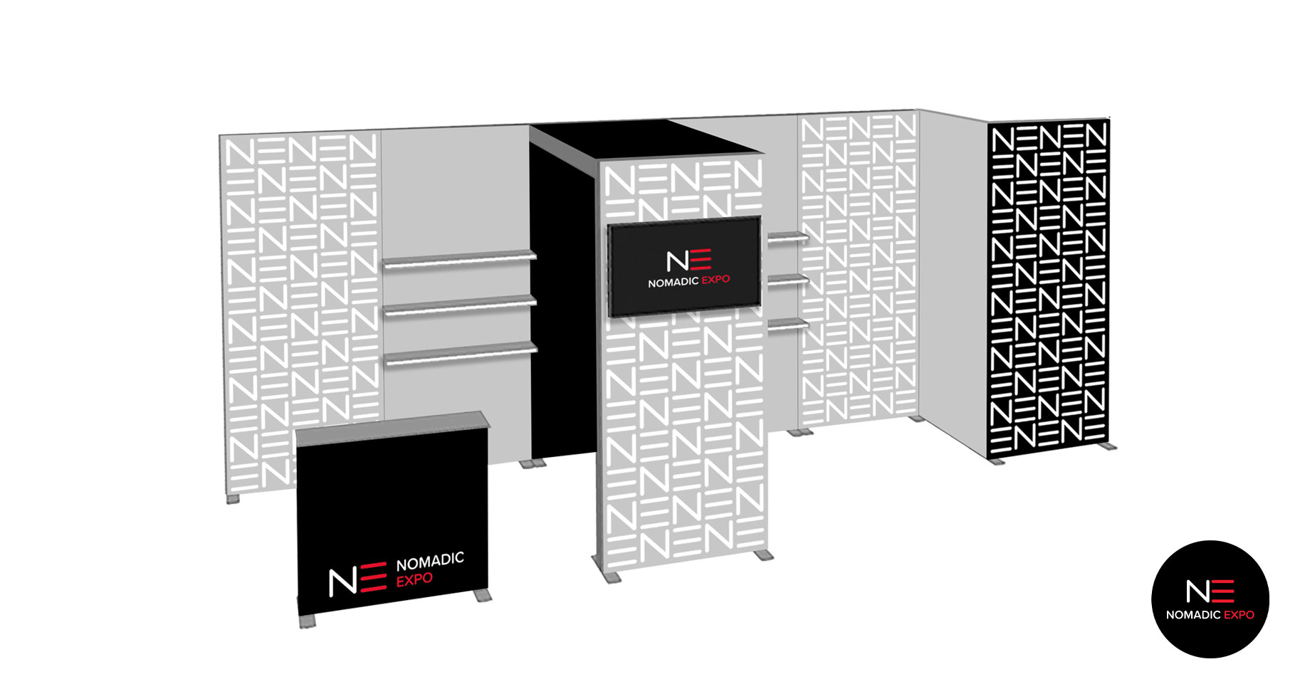 Sego backlit Booth | Aluminum structure | Nomadic Expo