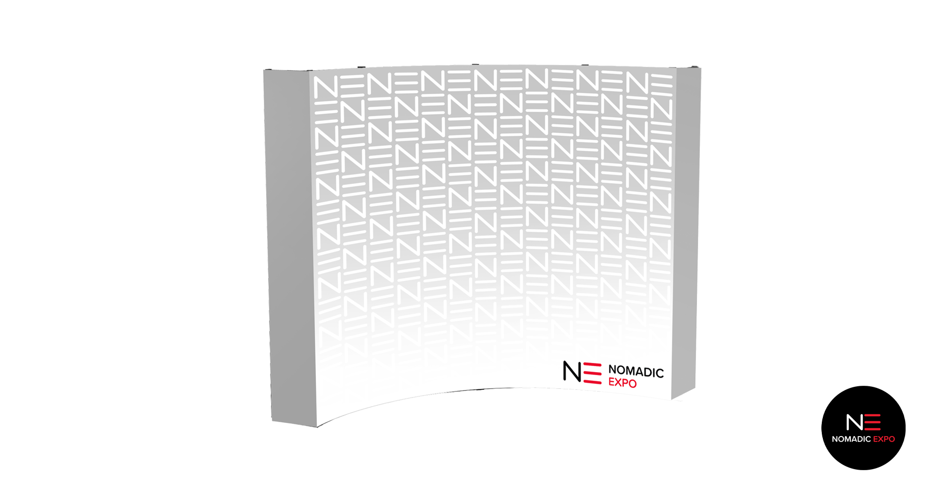 Kiosque Virage courbe | Structure pop-up | Nomadic Expo